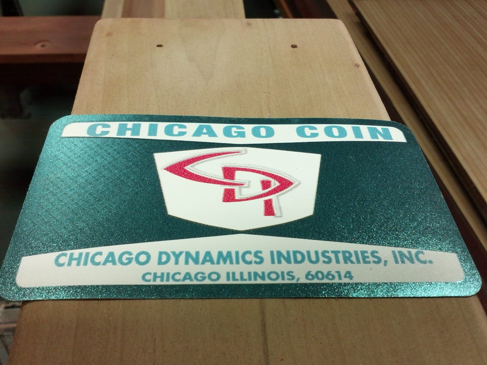 Chicago Coin Box Sticker – St. Louis Ball Bowler Company